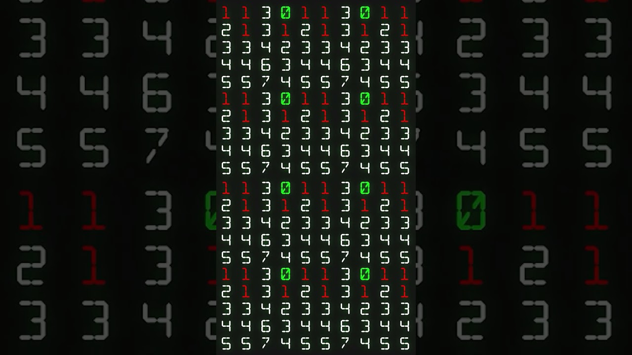 Binary code numbers shuffling matrix | Abstract Motion Video Background Stock Footage