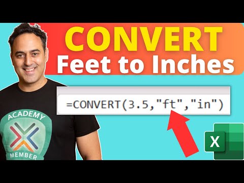 How to Convert Feet to Inches in Excel