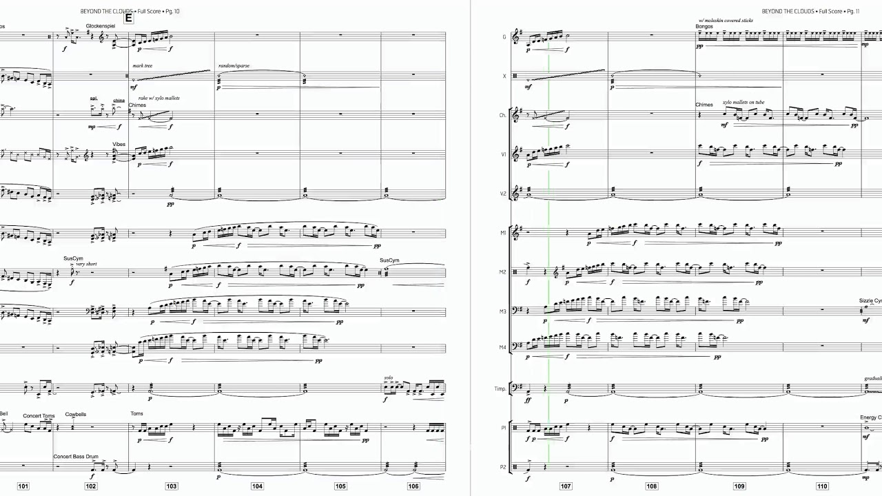 Beyond The Clouds (early draft, score playback)
