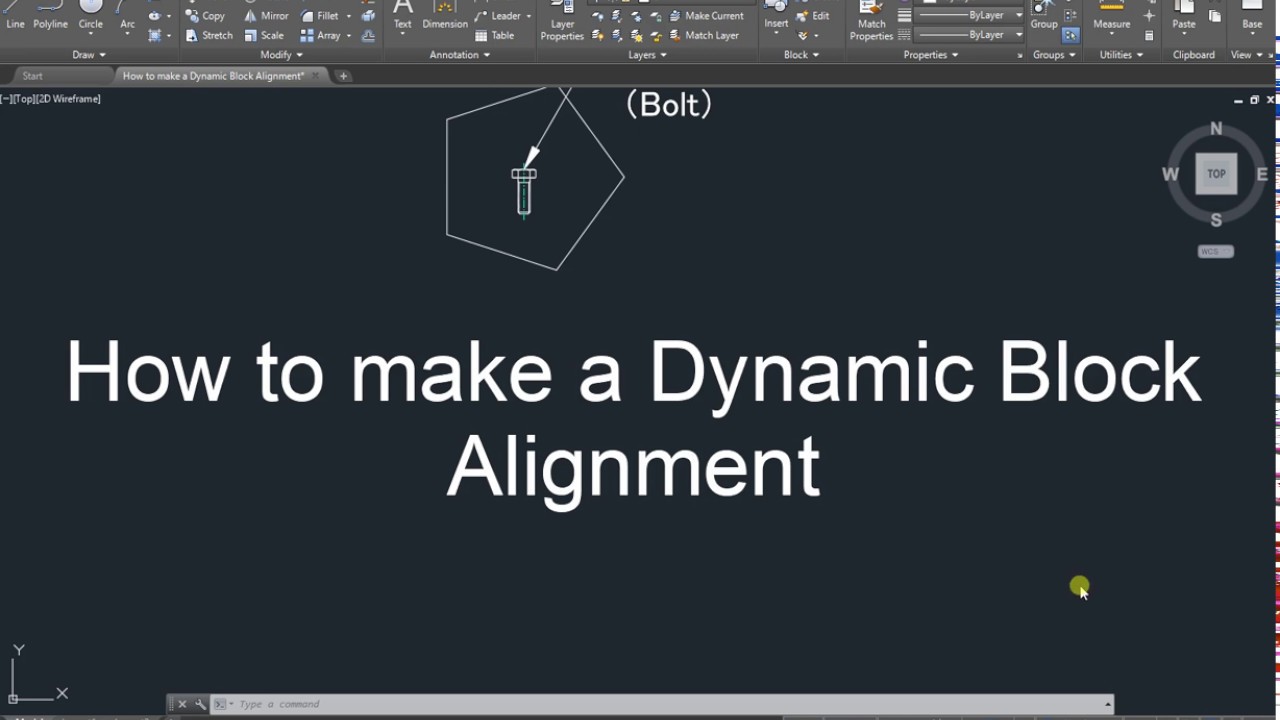 AutoCAD How to make a Dynamic Block Alignment