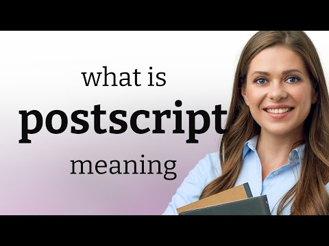 Postscript | meaning of POSTSCRIPT