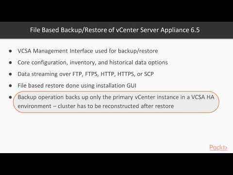 Learn vSphere 6 5 Data Center Essentials vSphere 6 5 Backup Restore Replication Essentials ...