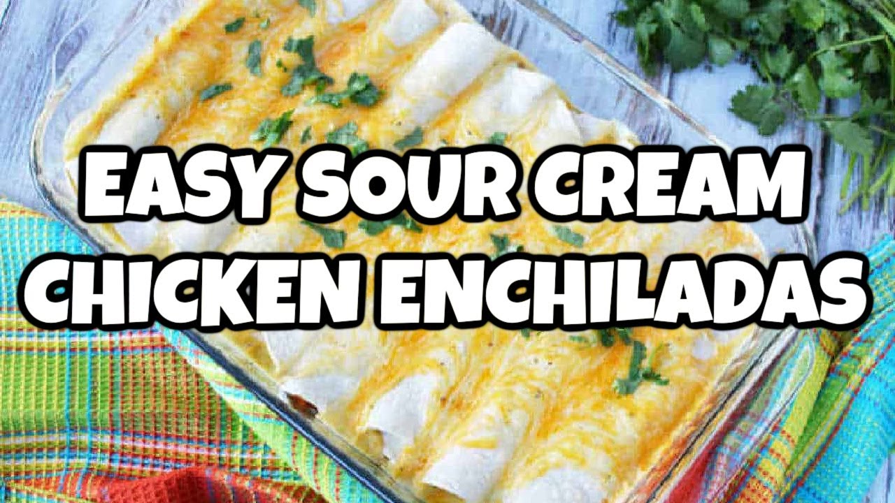 The Best Sour Cream Chicken Enchiladas
