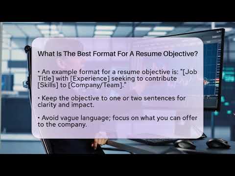 What Is The Best Format For A Resume Objective? - Job Success Network