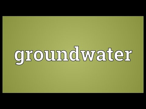 Groundwater Meaning