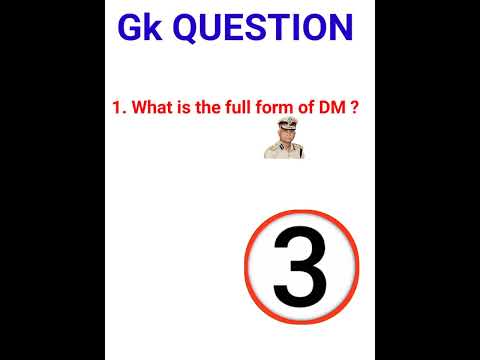 1. What is the full form of DM ? #viral #shorts #ssgkquiz