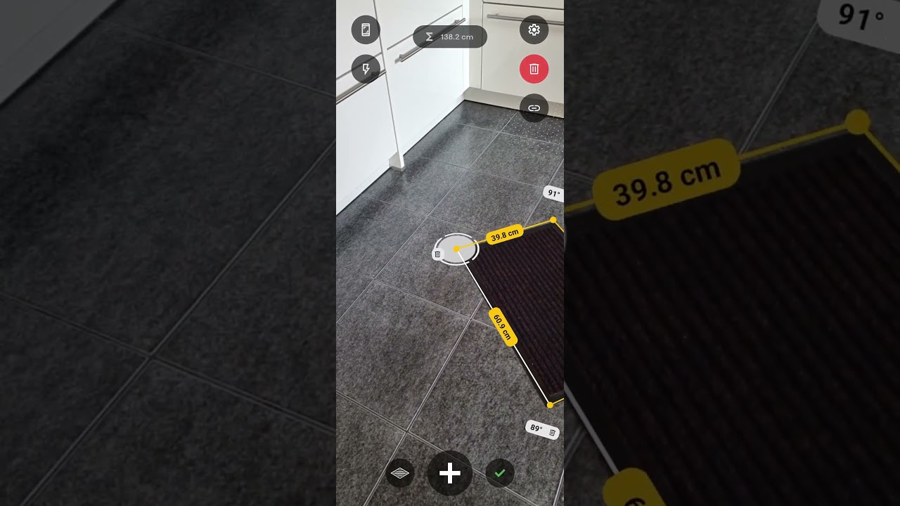 Measure with your phone's camera - AR Ruler App on Android (#arruler #ruler)