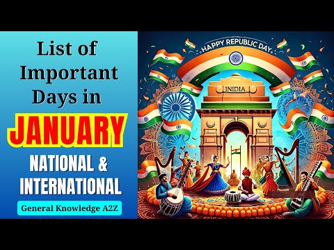List of Important Holidays in January | National & International Holidays #2025 #holiday #gk