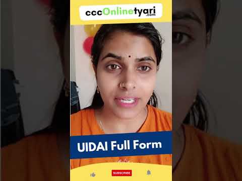 Uidai Full Form Hindi | Uidai Ka Full Form | Full Form Of Uidai | #Shorts