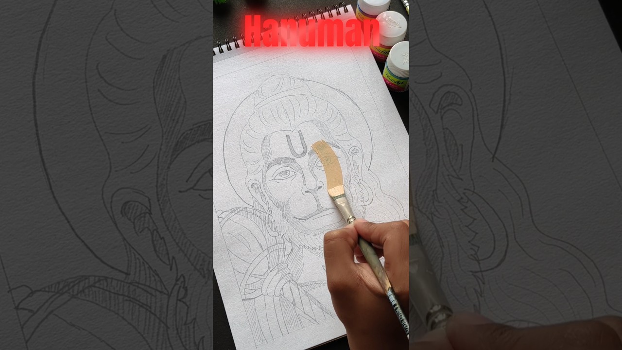Hanuman Jayanti Special ✨ | Colouring Lord Hanuman Drawing Step by Step for Beginners 🎨🙏 Easy Art |
