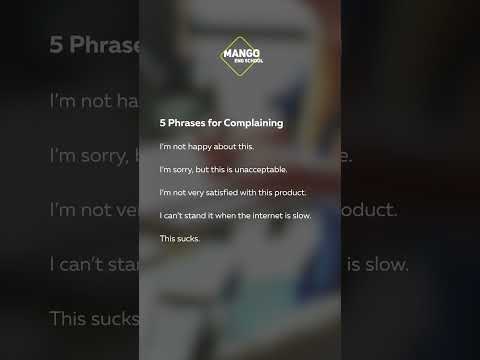 5 Phrases for Complaining