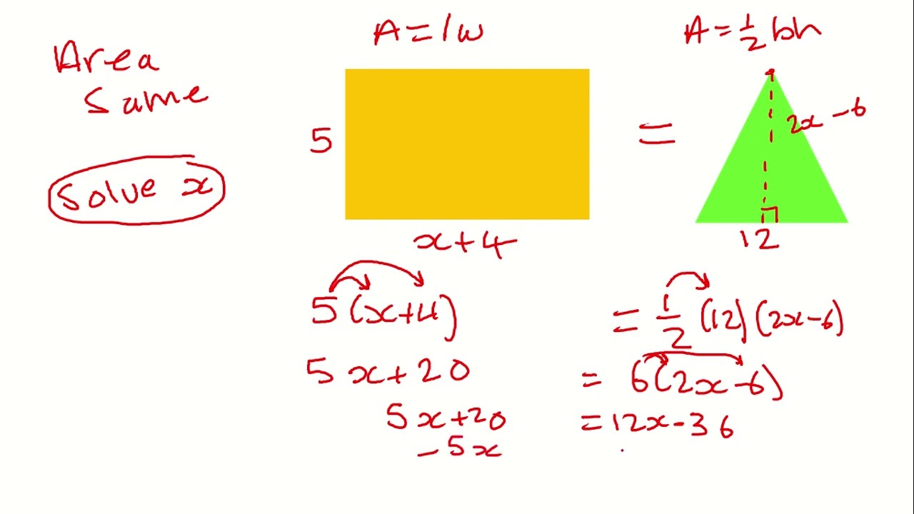 Forming and Solving equations - Area and Perimeter