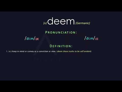 Deem Meaning And Pronunciation | Audio Dictionary