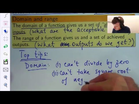 Domain and Range of a function? What is it? How do I find it?: Dr Chris Tisdell Live Stream