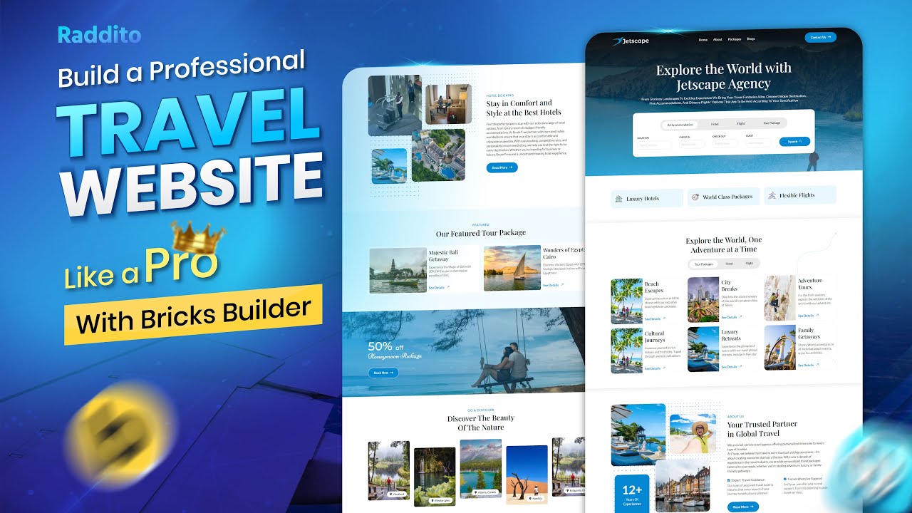 Create a Travel Agency Website | Bricks Builder + WordPress Full Tutorial #wordpress  #bricks
