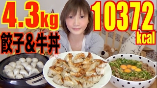 교자 만두 1.2kg 구우면서 네기타마 소고기 덮밥 3.1kg! 4.3kg 10372kcal [키노시타유우카] - 인스티즈(instiz) 인티영상 (종료) 카테고리