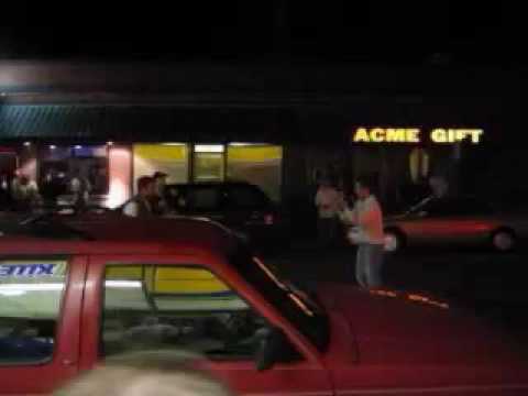 Drunken fist fight in Aggieville. Manhattan, KS. 2004.