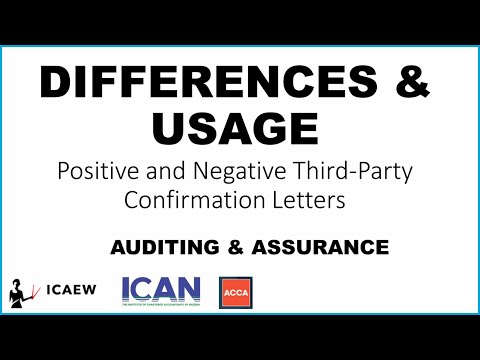 DIFFERENCES & USAGE | POSITIVE AND NEGATIVE THIRD-PARTY CONFIRMATION LETTERS | AUDITING & ASSURANCE