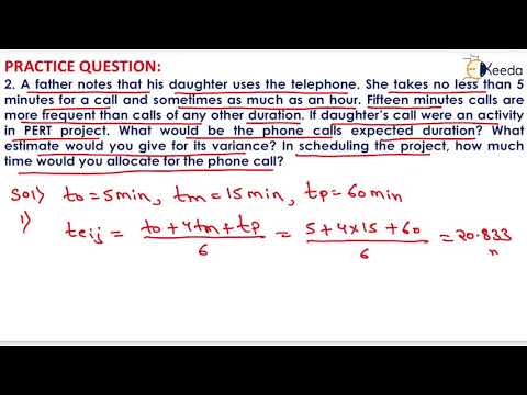 Solving PERT Problems Numerical -2 in Construction Materials - GATE ...