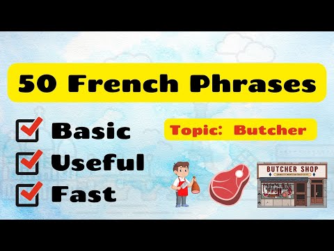 50 French Phrases about Butcher |Basic French | Conversational Skills | Pronunciation Practice