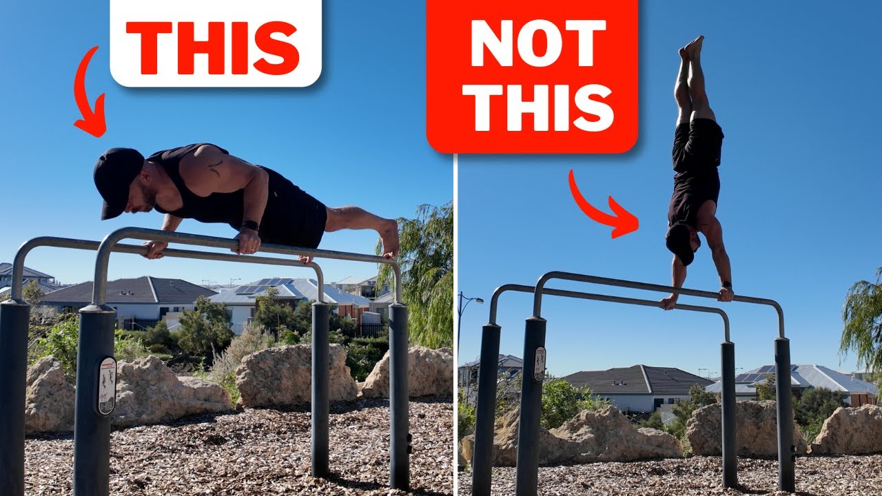 Calisthenics Park Basics on the Parallel Bars. Don't Start with Handstands!