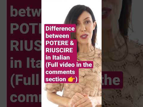 Ever Wondered What Sets "Potere" and "Riuscire" Apart in Italian? [ITA audio]