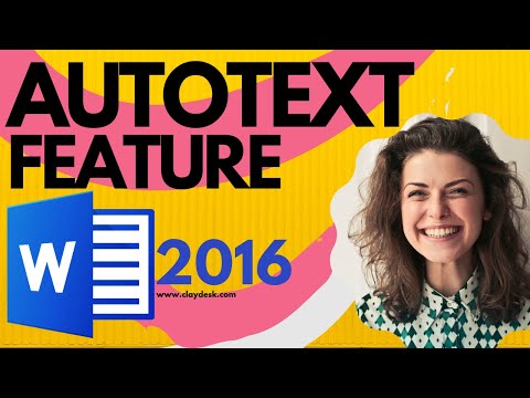 How to Use the Auto Text Feature in Word 2016