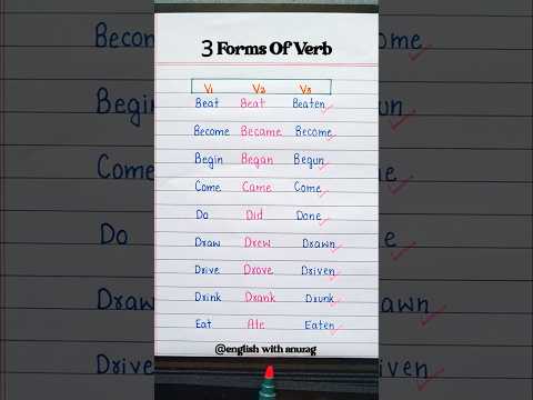 Three Forms Of Verbs ๐ฅ #english #grammar #education #learning