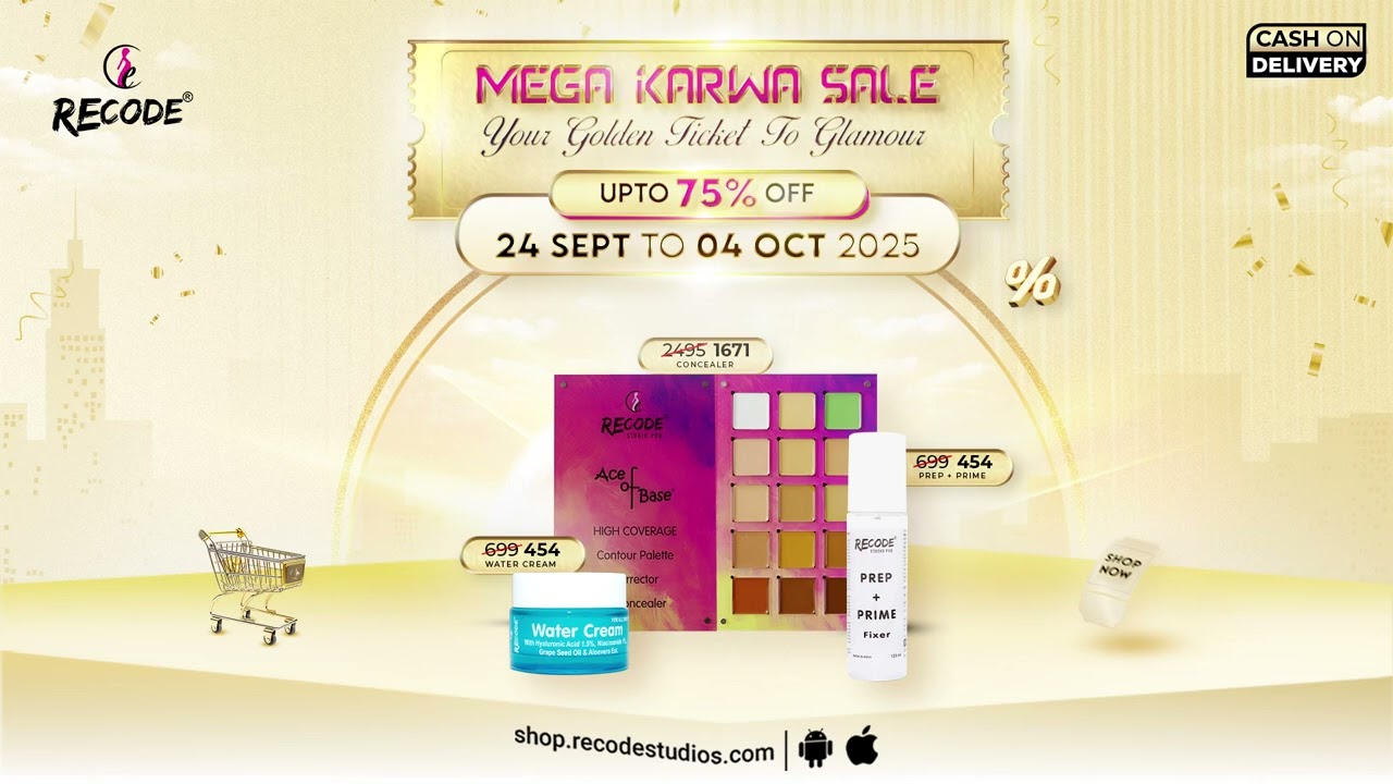 Recode Studios Mega Karwa Sale #savethedate #sharktankindia #makeup #beautyproducts #skincare 