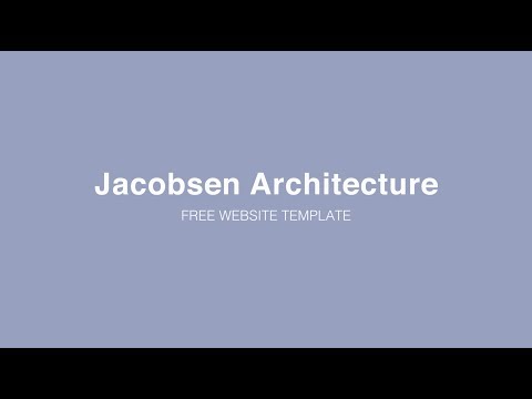 Jacobsen Architecture - Free Website Template