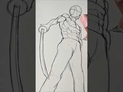 What if You Could Draw Powerful Dynamic Anime Poses in Just 15 Seconds? #shorts