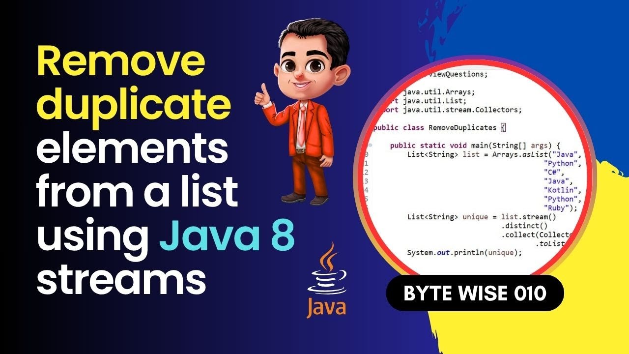 How to Remove Duplicates from a List using Java 8 Streams?