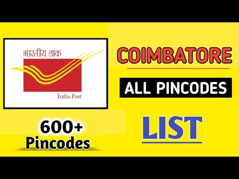 Pin Code List of Coimbatore City in Tamil Nadu State || Post Offices Details of Coimbatore in TN