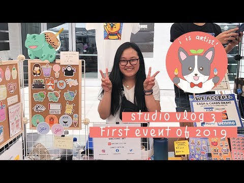 preparing for my first artist alley tabling event || studio vlog 03