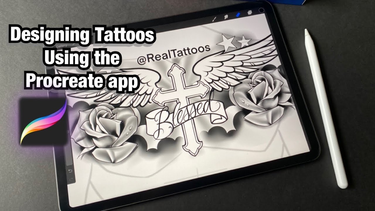 Designing tattoos using the Procreate app