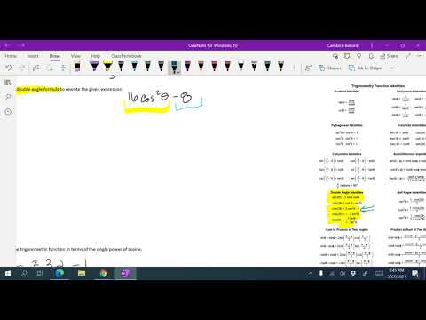 Use double-angle formula to rewrite an expression