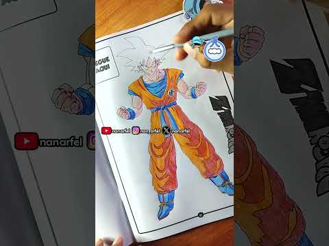 Encontre un libro para colorear de DB: Pintemos a Goku #nanarfel #dragonball #akiratoriyama #goku