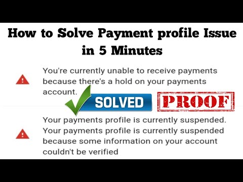 how to Solve Payment profile suspend in 5 minutes || how to solve Payment profile issue in 5 minutes