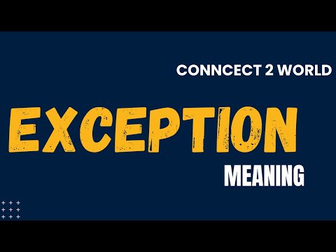 What Does exception Means || Meanings And Definitions With exception in ENGLISH