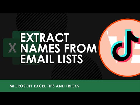 Extract Names from Email Addresses in Microsoft  Excel #shorts