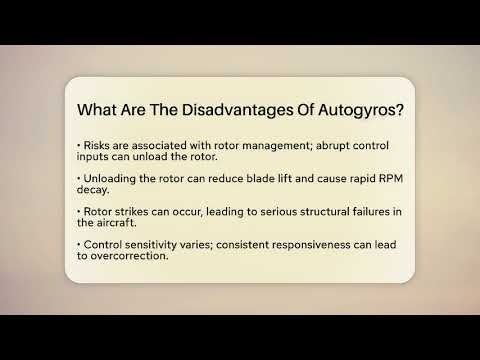 What Are The Disadvantages Of Autogyros? - Air Traffic Insider