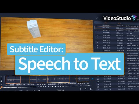 How to convert speech to text in the Subtitle Editor with VideoStudio