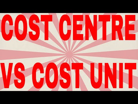 Difference between cost centre and cost unit