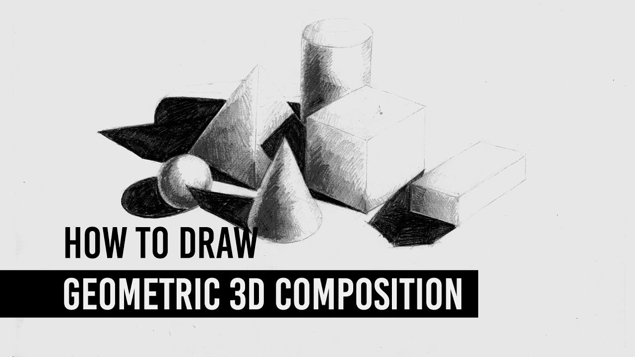 HOW TO DRAW 3D OBJECT COMPOSITION