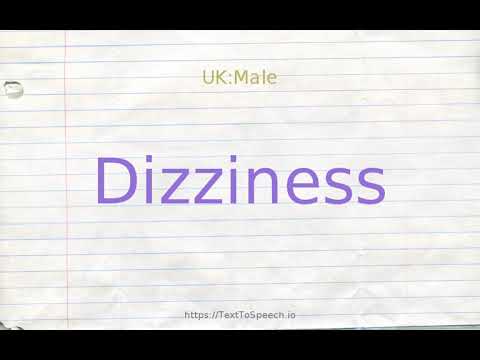 How to pronounce dizziness