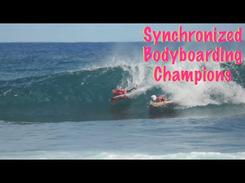SYNCHRONIZED BODYBOARDING CHAMPIONS - Team Hubboards at Sandy Beach