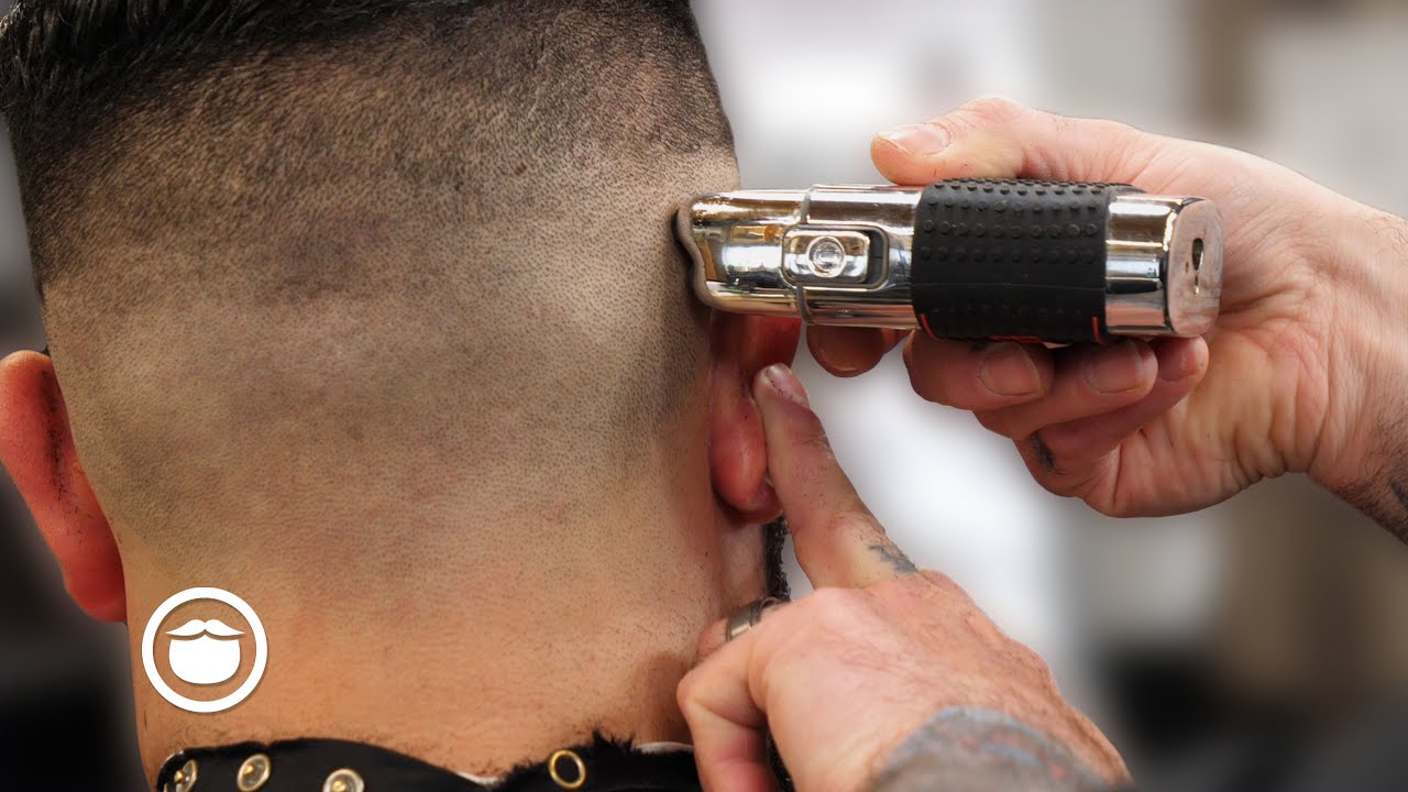 Slicked Back Fade Haircut & Crispy Beard Trim | The Dapper Den