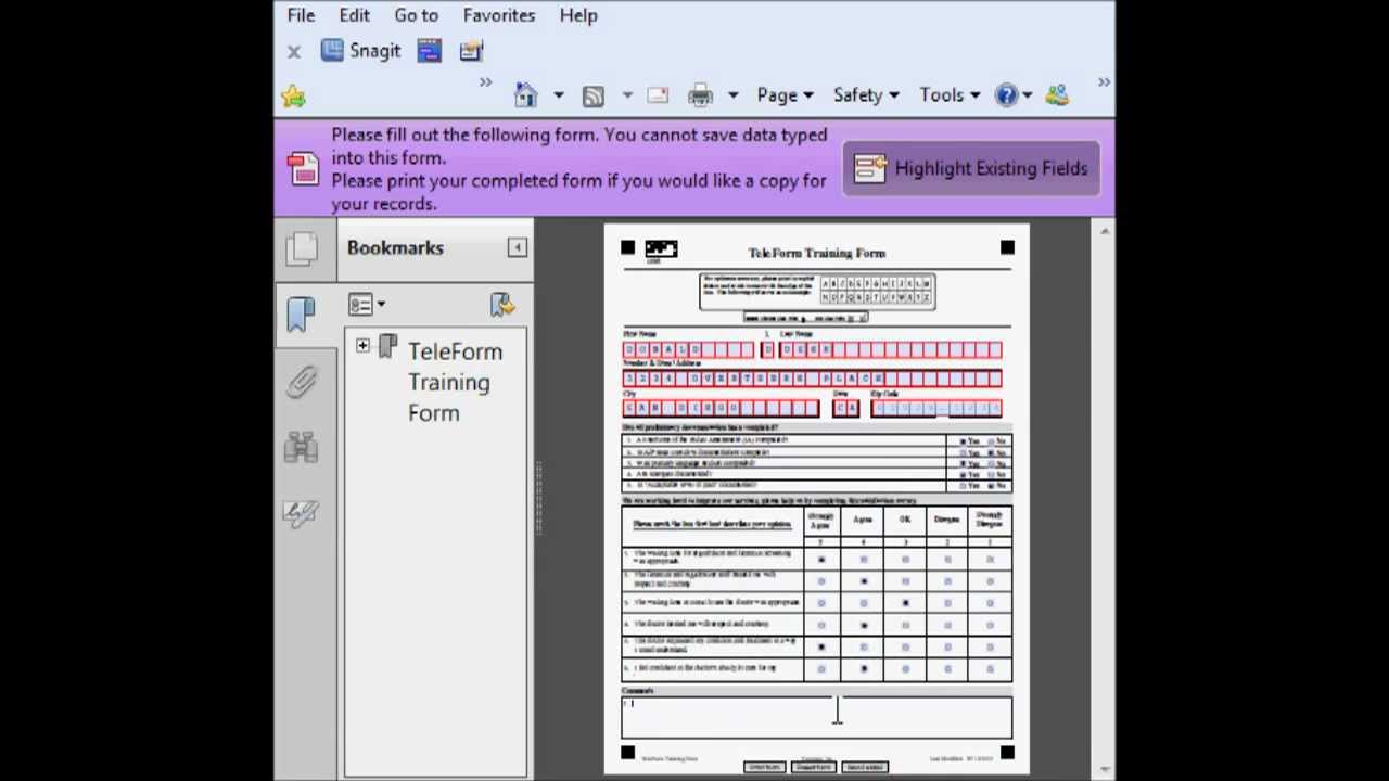 Processing Electronic Forms With TeleForm