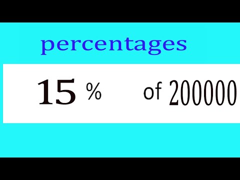 Percentages 15 Percentage(%) of 200000