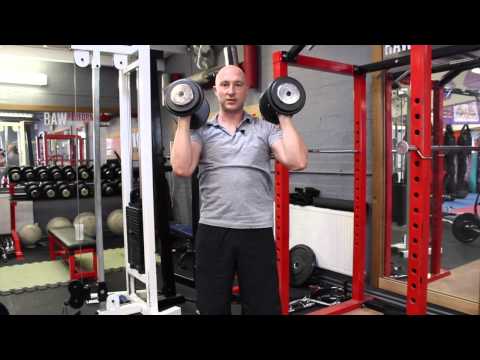 Standing Overhead Dumbbell Press using Neutral Grip | myworkouts.io